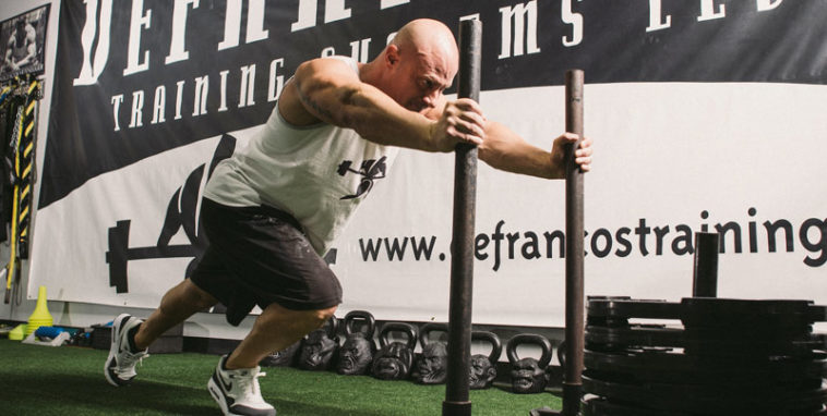 Prowler Push For Full Body Fat Loss And Strength Training • SpotMeBro.com